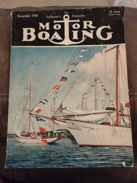 VINTAGE MOTOR BOATING Magazine The Yachtsmen's Magazine Ads 1948 ...