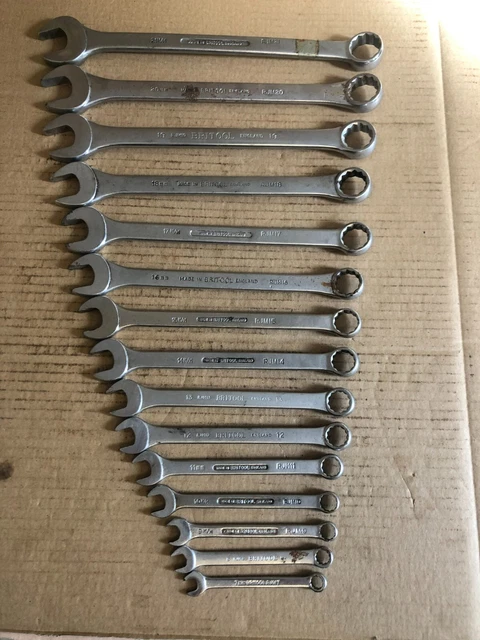 15 X VINTAGE Britool Combination Spanner Set 7mm to 21mm RJM series £85 ...