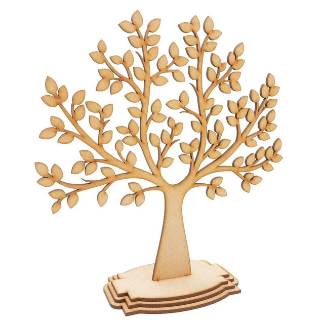 WOODEN FAMILY TREE Freestanding craft shapes decor mdf wedding ...
