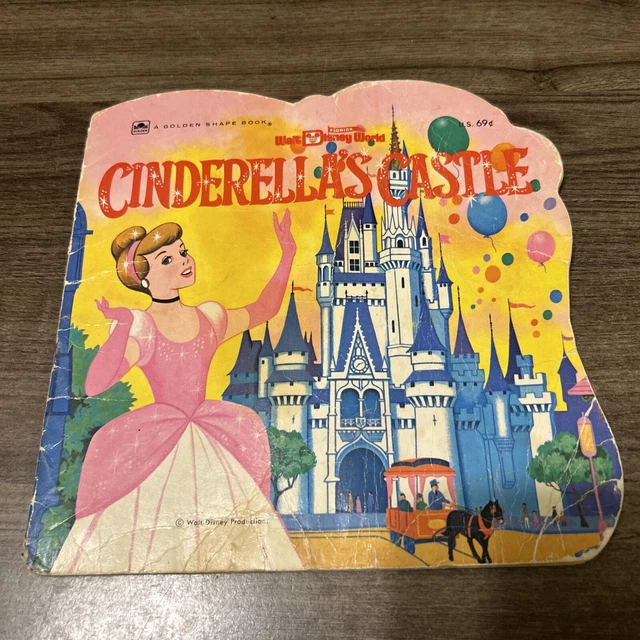 VTG 70S DISNEY Cinderella’s Castle Kids Golden Book Classic Cartoon ...