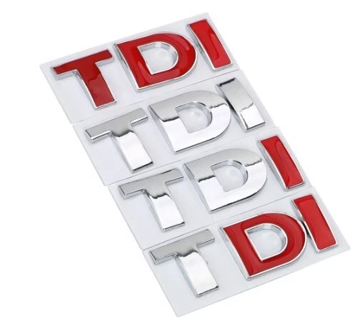 LOGO TDI EMBLEM 3D Stickers Car Badge Autocollant Emblème 3D Stickers ...