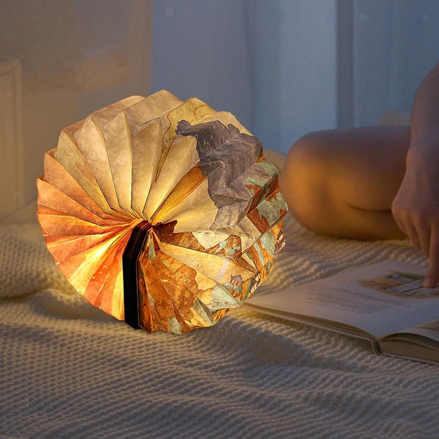 LED NIGHT LIGHT Accordion Lamp Foldable Creative Romantic Novelty ...