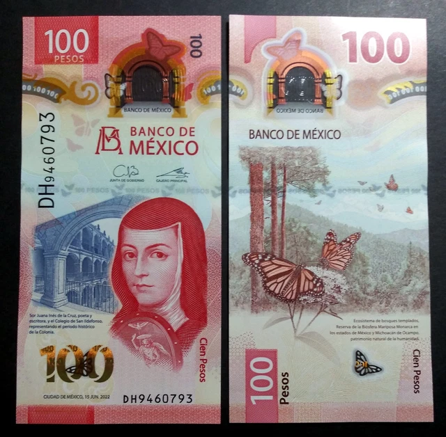MEXICO 2022 - 100 Pesos, Sor Juana Inés de la Cruz. DK0465317 $11.25 ...