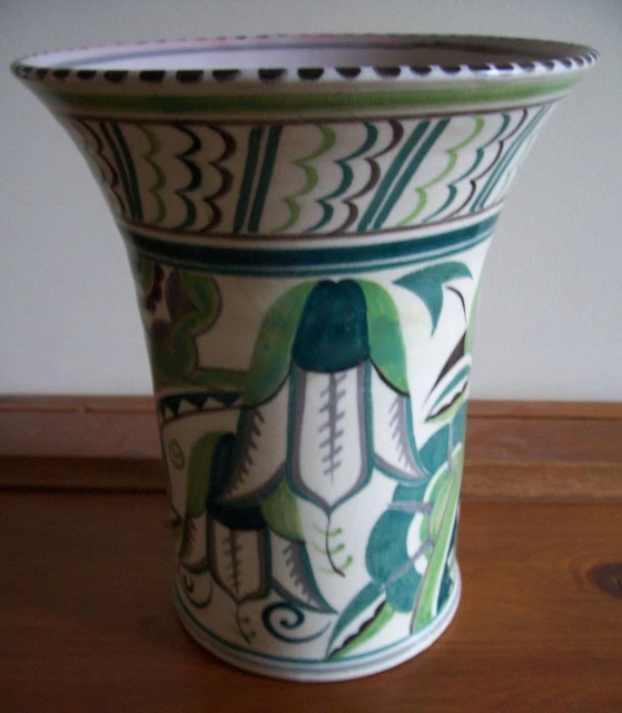POOLE POTTERY RARE Mid 1930's Vase DECORATED BY RUTH PAVELY. £73.52 ...