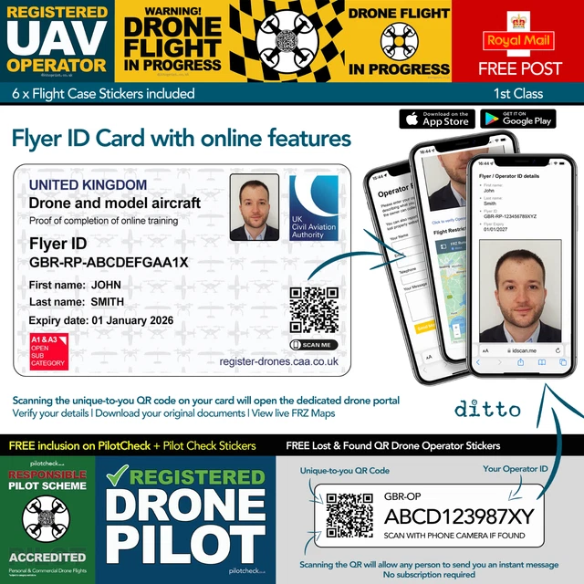 Drone Flyer Id Card FOR SALE! - PicClick UK