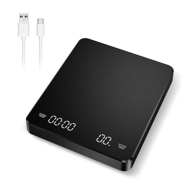 DIGITAL COFFEE SCALE with Timer, Rechargeable Espresso Scale, 3Kg/0.1G ... DIGITAL COFFEE SCALE with Timer, Rechargeable Espresso Scale, 3Kg/0.1G ...