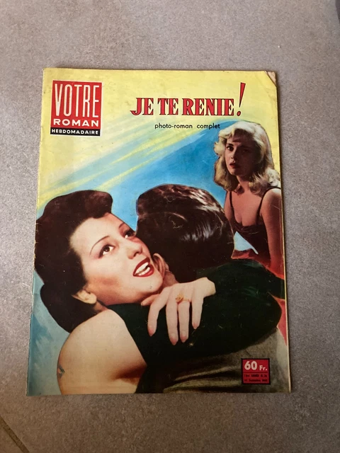 VOTRE ROMAN PHOTO HEBDOMADAIRE N°38 9/1959 JE TE RENIE Marisa Merlini H55 EUR 3,50 - PicClick FR