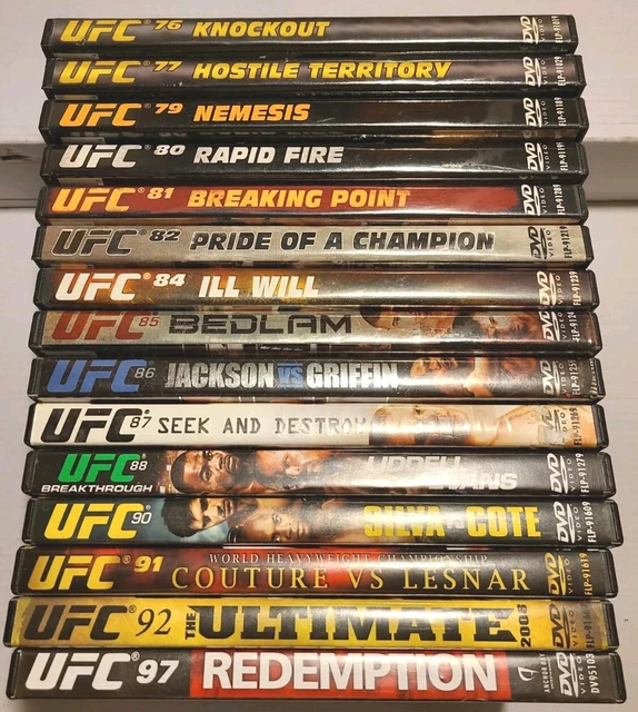 15 DVD UFC Ultimate Fighting Championship MMA DVD Set Lot Event 76-97 ...