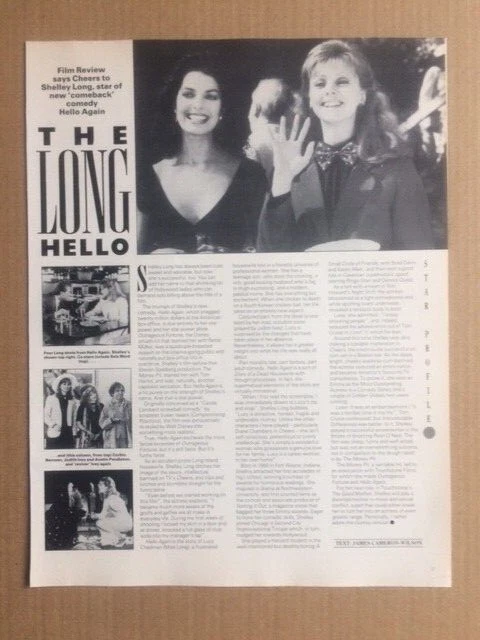 SHELLEY LONG ORIGINAL Vintage Film Review Magazine Clipping / Article ...