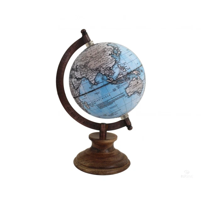 GLOBO MAPPAMONDO MAPPA Moderna Con Base In Legno Ht: 23 Cm - Italfama ...