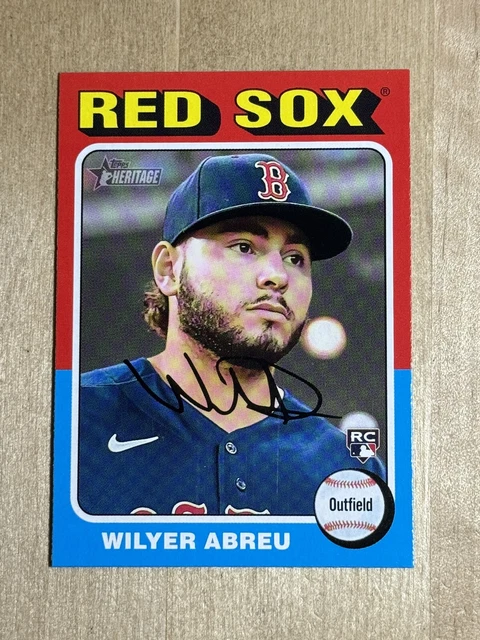 CARTA ROOKIE 2024 Boston Red Sox ROOKIE Wilyer Abreu Topps Heritage ...
