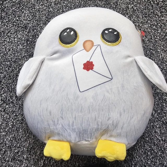 TY SQUISHMALLOW HARRY Potter Hedwig Owl Soft Toy Plush 10" NEW FREE ...