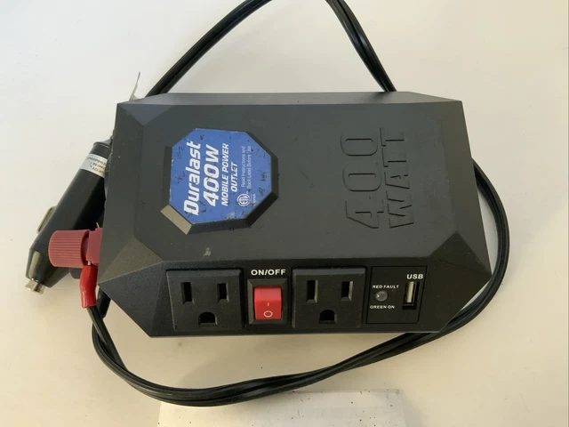 DURALAST 400 WATT Mobile Power Outlet Inverter Model: PI-400 - Works ...
