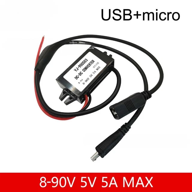 12V 24V 48V 60V 90Vto 5V 5A DC DC Step Down Converter 25W USB Micro Buck Power EUR 10,53 ...
