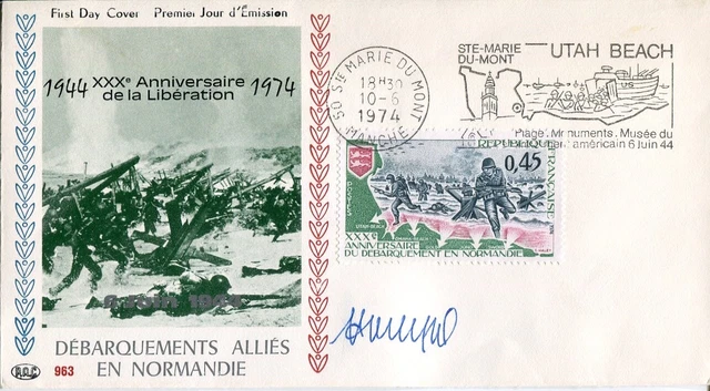 WW2 GERMAN D-DAY veteran General Max Pemsel signed cover - Rare! £160. ...