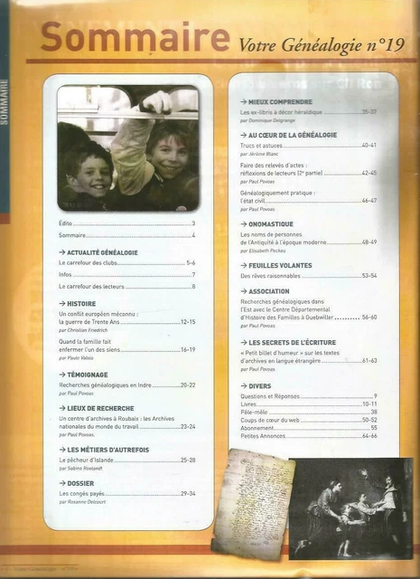 VOTRE GENEALOGIE N°19 1er CONGES PAYES / QD LA FAMILLE FAIT ENFERMER ...