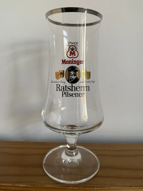 VINTAGE & RARE Moninger Ratsherrn Pilsener 0.2l German Beer Glass ...