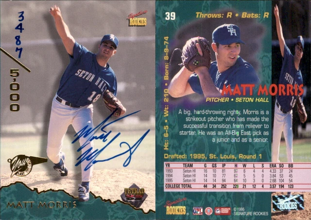 MATT MORRIS 1996 Signature Rookies Auto AU #P5 RC St. Louis Cardinals ...