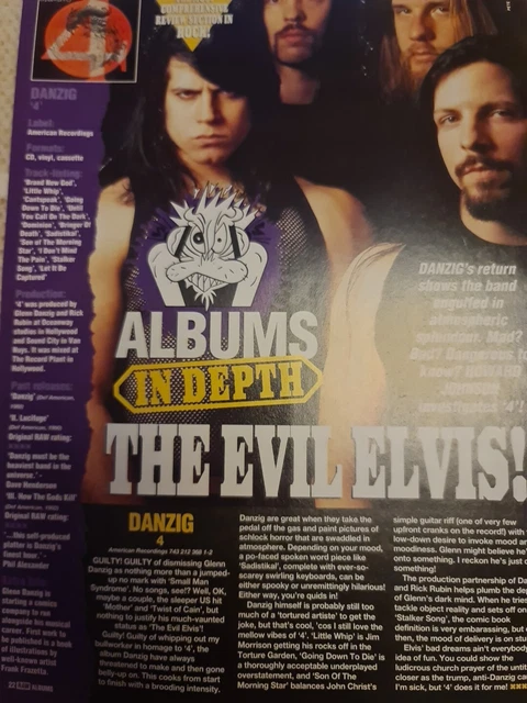 VINTAGE GLENN DANZIG 4 Review John Christ A4 POSTER RAW MAGAZINE ...