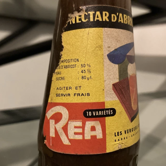 RARE BOUTEILLE PLEINE Soda Jus De Fruit Rea Abricot Bistrot Ancien ...