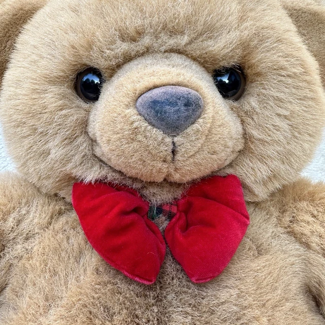 PEEKO BROWN SOFT plush teddy bear with red bow 46 cm £14.01 - PicClick UK