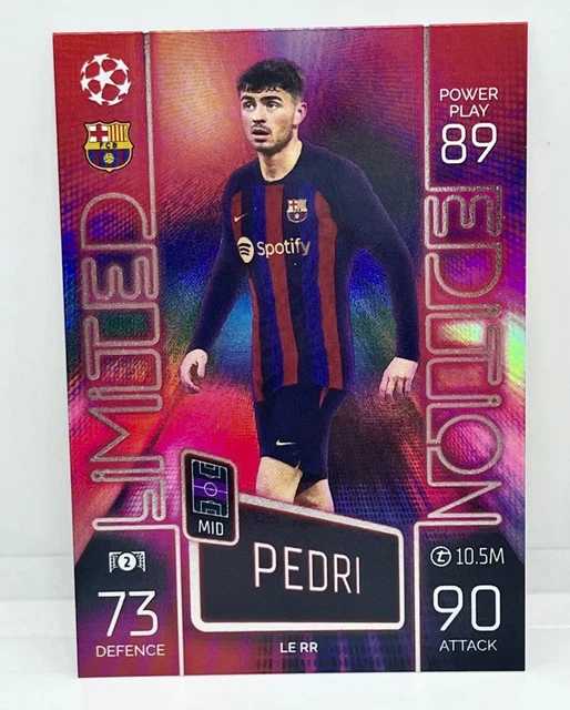 TOPPS MATCH ATTAX 2022/23 Pedri Neon Limited Edition Fc Barcelona Lerr £1.75 - PicClick UK