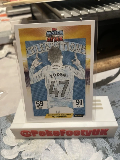 PHIL FODEN MATCH Attax 2025/2026 Rare Design Your Own Card Winner - Man ...