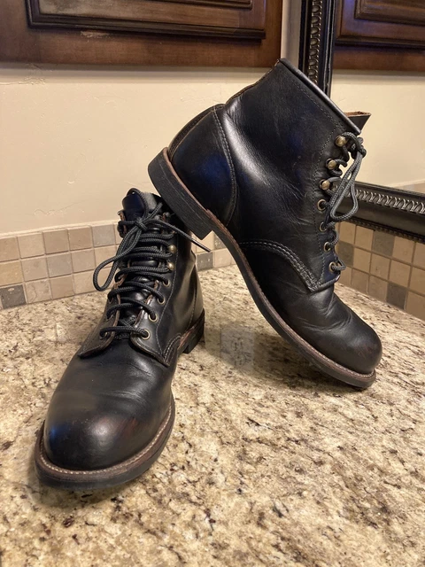 RED WING HERITAGE 3345 Blacksmith Black Prairie Leather Boots Size 11 D ...