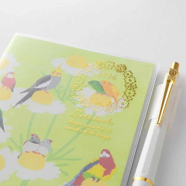 DESIGNPHIL MIDORI POCKET Diary 2026 Slim Monthly Bird Pattern $27.37 ...
