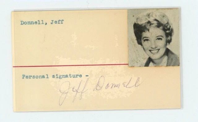 AUTOGRAPHIÉ SIGNATURE CARTE Actrice Jeff Donnell EUR 21,97 - PicClick FR