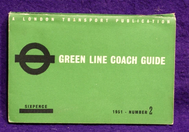 LONDON TRANSPORT GREEN LINE BUS COACH MAP TIMETABLE 1951-No.2 £25.00 ...