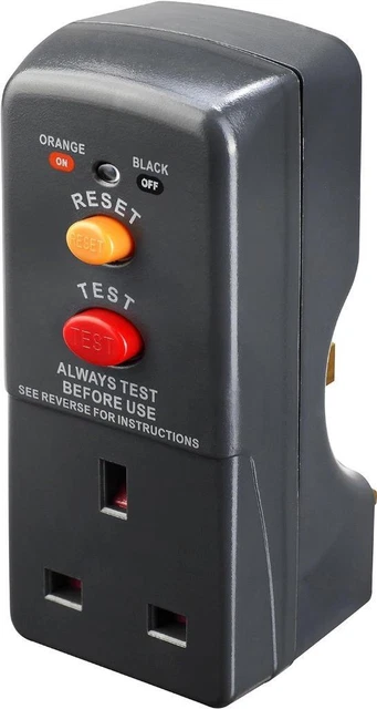 MASTERPLUG NEWLEC RCD Safety Adaptor Single Safety Circuit Breaker ...