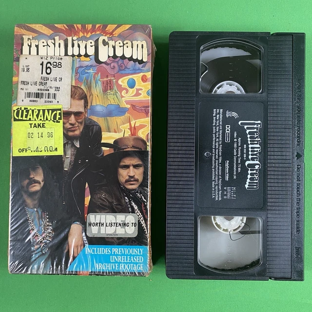 FRESH LIVE CREAM Clips VHS Tape 1993 Castle Communications Polygram ...