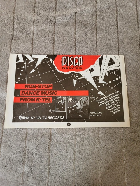 TPGM24 ADVERT 5X8 Disco Dancer : 'Non-Stop Dance Music From K-Tel' £5. ...