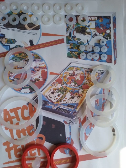 GOTTLIEB PINBALL - Ice Fever - Elastic Silicone Clear - Pinball Rubber ...