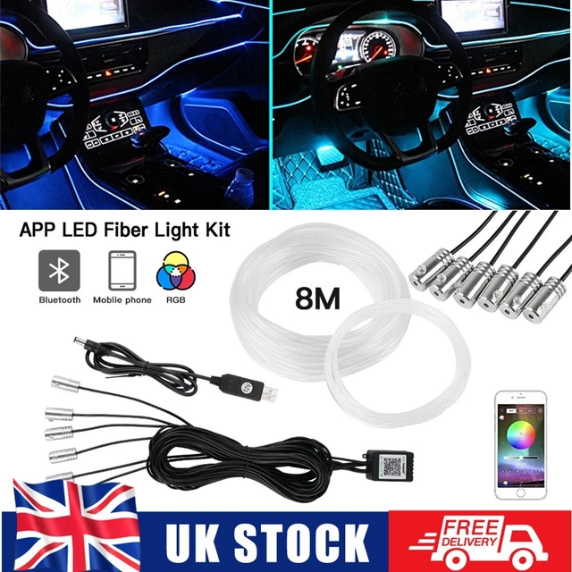 8M LED RGB Car Interior Atmosphere Light Strip Set For Volvo V50 C70 ...