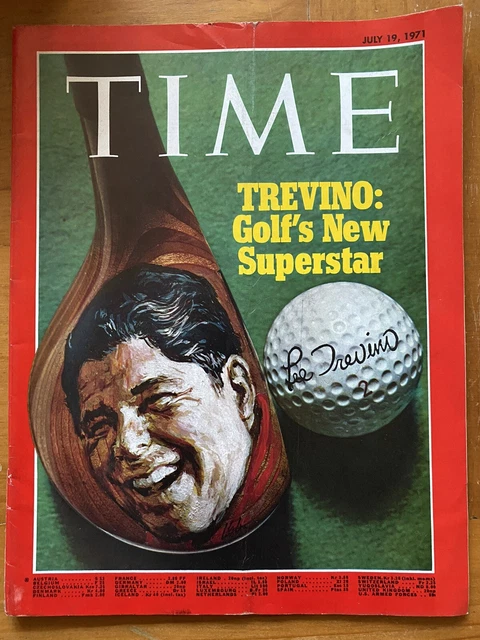 TIME MAGAZINE 1971 Lee Trevino Golf Superstar Louis Armstrong S Loren ...