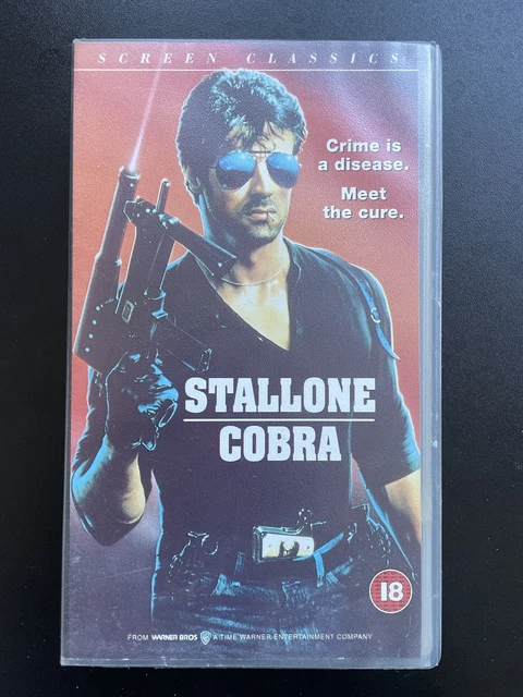 COBRA (VHS) 1986 Sylvester Stallone, Brigitte Nielsen Movie (tape has ...