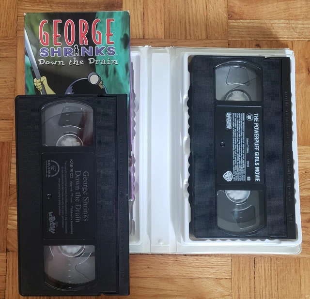 THE POWERPUFF GIRLS Movie & George Shrinks Down The Drain VHS $45.00 ...