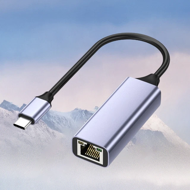 NETWORK ADAPTER 1000MBPS Wired Card RJ45 2.5G for Tablet Laptop (Type-C ...