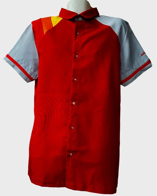 JOLLIBEE EMPLOYEE BUTTON Up Uniform Shirt Filipino Fast Food Men's Male ...