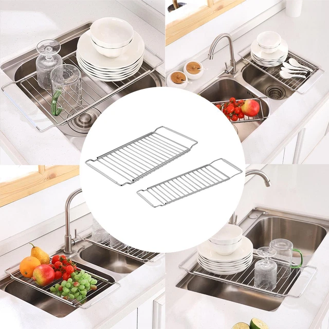 SCOLAPIATTI PER LAVELLO Scolapiatti telescopico espandibile in acciaio ...