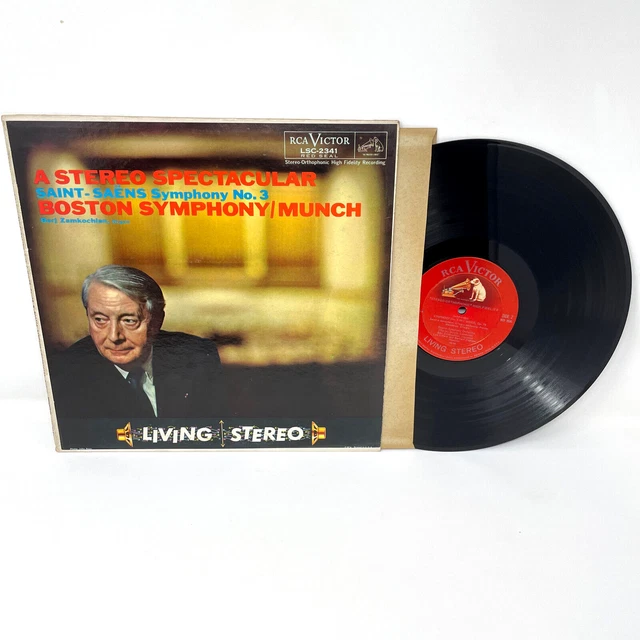 LP SAINT-SAENS SYMPHONIE No 3 MUNCH 1959 Living Stereo LP 1S/1S VG+/VG+ ...