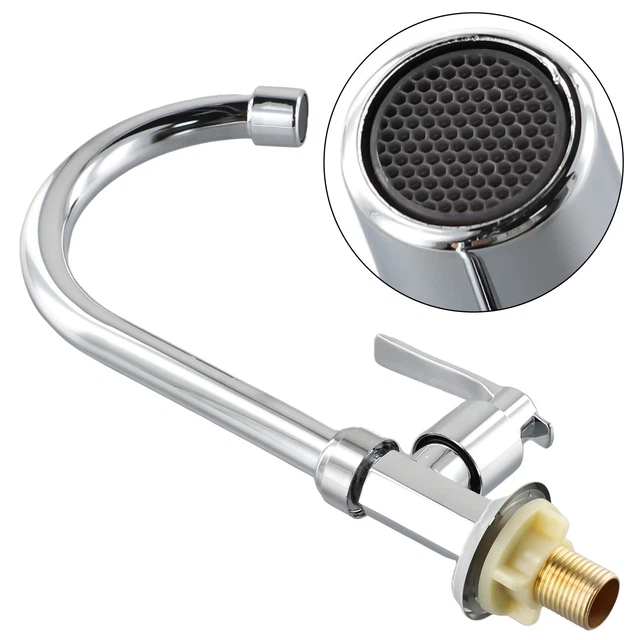 KITCHEN SINK COLD Taps Swivel Spout Single Lever Tap Cold Water Faucet ...
