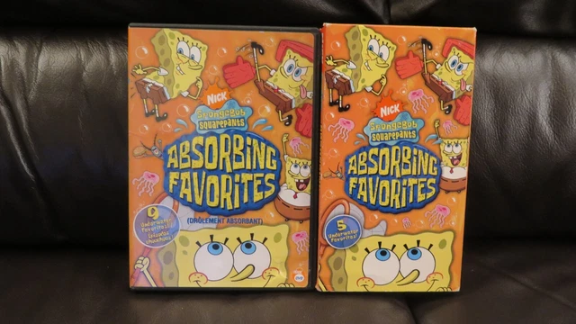 SPONGEBOB SQUAREPANTS ABSORBING Favorites VHS and DVD Bundle 2005 ...