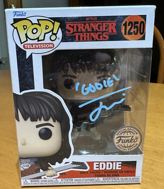 JOSEPH QUINN SIGNED Autograph Funko Pop Stranger Things Eddie Autógrafo ...