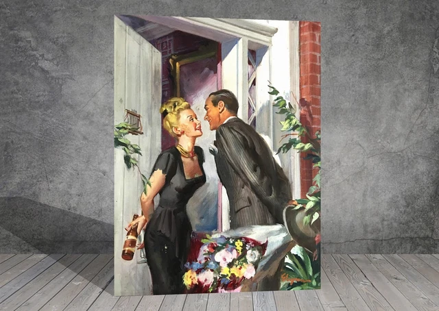 GIL ELVGREN LOVE Romance Woman Vintage Pin Up Girl CANVAS ART PRINT ...