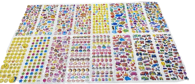 STICKERS 3D PUFFY Bubble Stickers 16 Sheets New $15.00 - PicClick CA