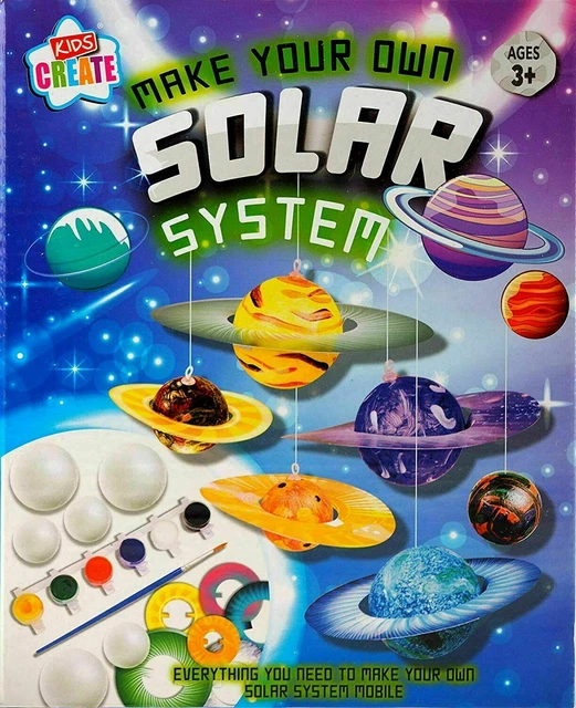 MAKE & PAINT Your Own Solar System Planets Mobile Model Kit Childrens ...