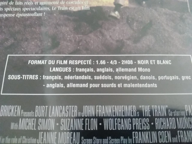 LE TRAIN / Burt Lancaster - Suzanne Flon / Dvd EUR 8,00 - PicClick FR